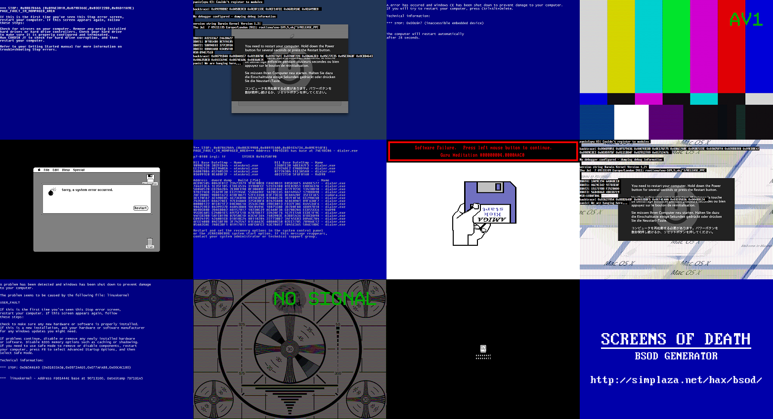 BSOD Generator by gnu32 on DeviantArt
