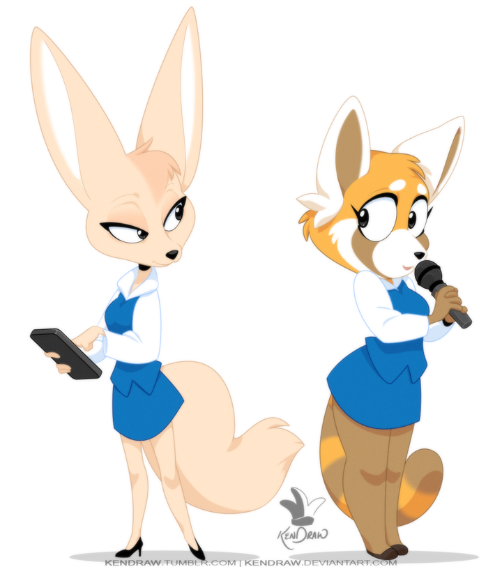 6118 Aggretsuko: Fenneko and Retsuko by KenDraw on DeviantArt