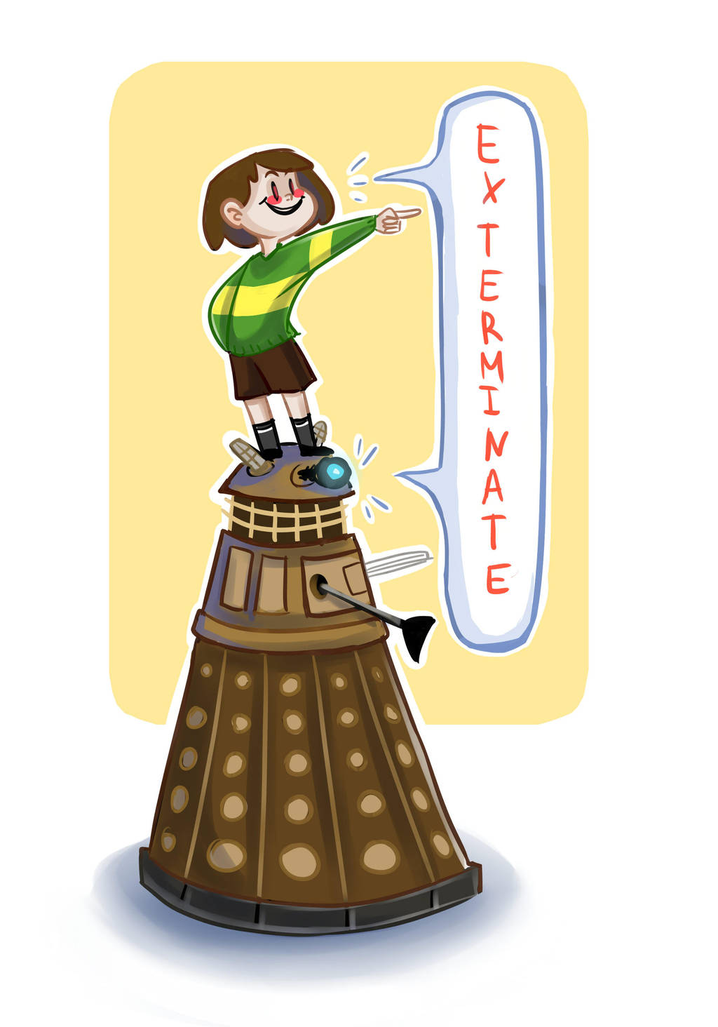 Chara and Dalek (Undertale/Doctor Who crossover) by Yodeki on DeviantArt