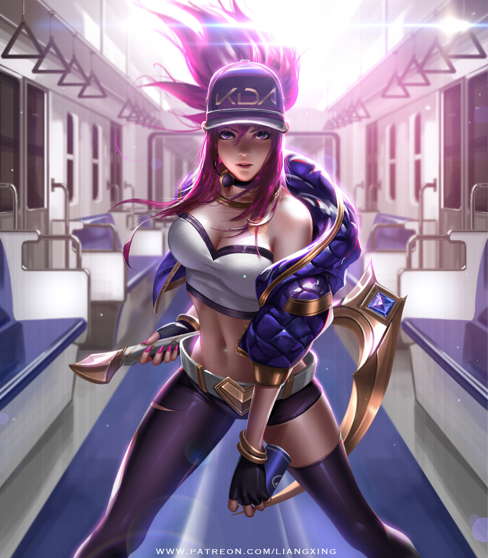 KDA Akali Gif by Kikoldraws on DeviantArt