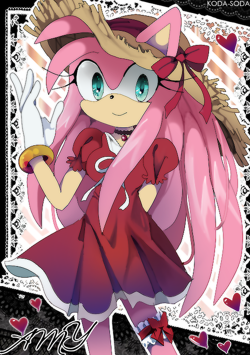 Anime Amy Rose (older ver) by koda-soda on DeviantArt