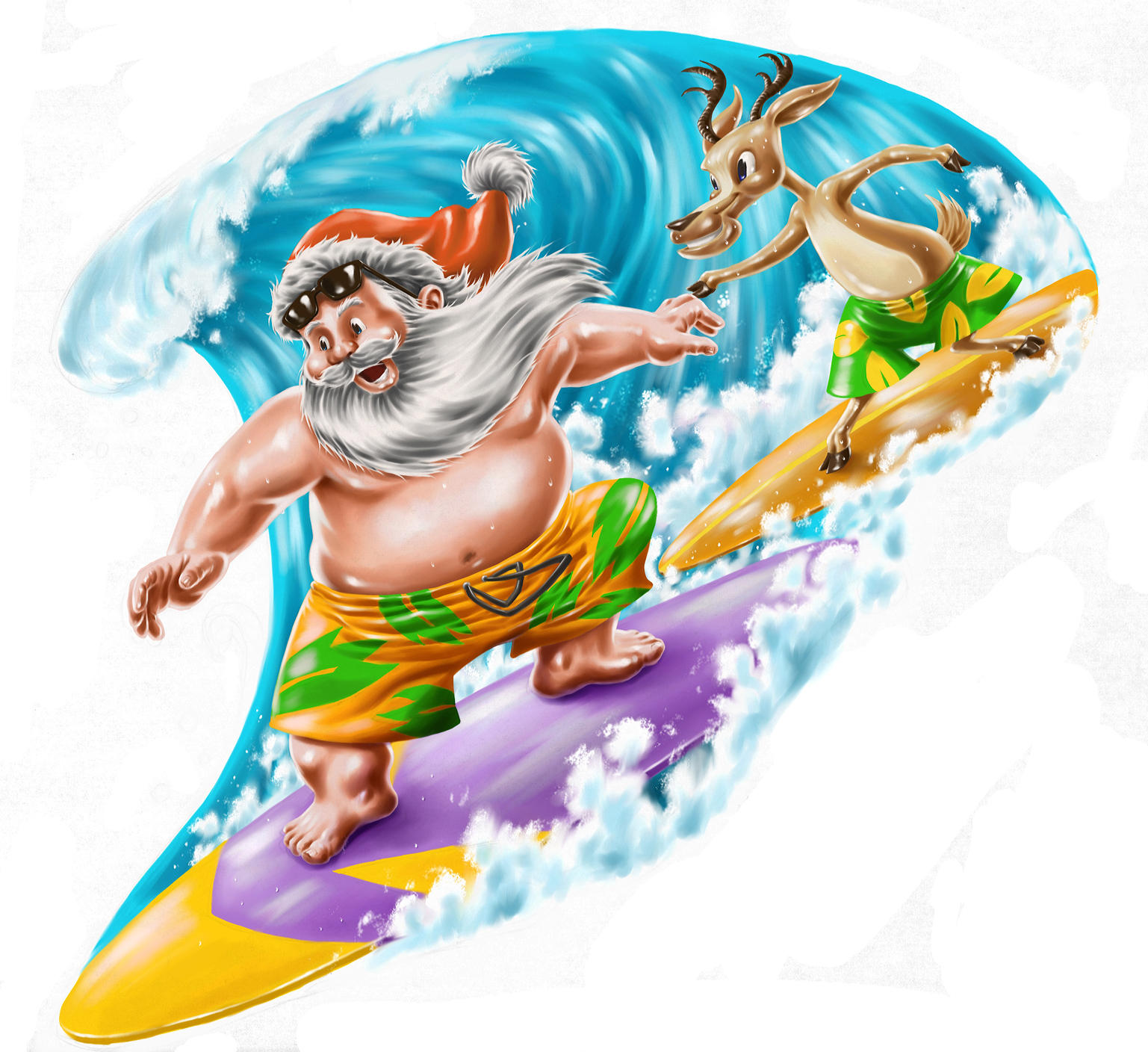 Santa Claus in Hawaii by fernandocarvalho on DeviantArt