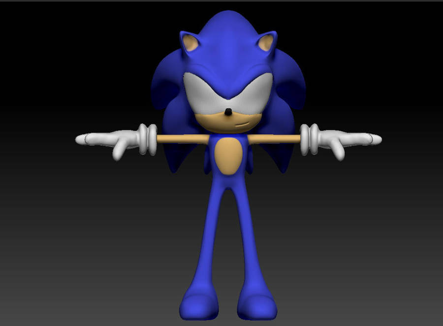 Sonic ZBrush coloring texture WIP by MasterEni2009 on DeviantArt