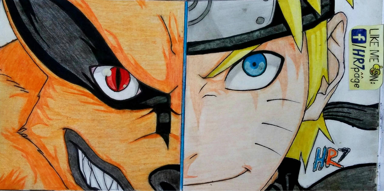 Naruto x Kurama Drawing by HR7xMan on DeviantArt