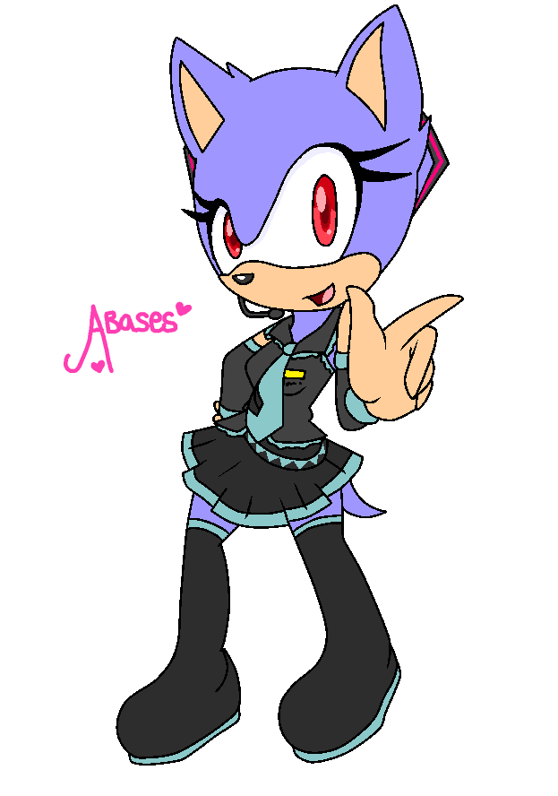 Base 32: Female Sonic: Hatsune Miku! by Amies-Bases on DeviantArt