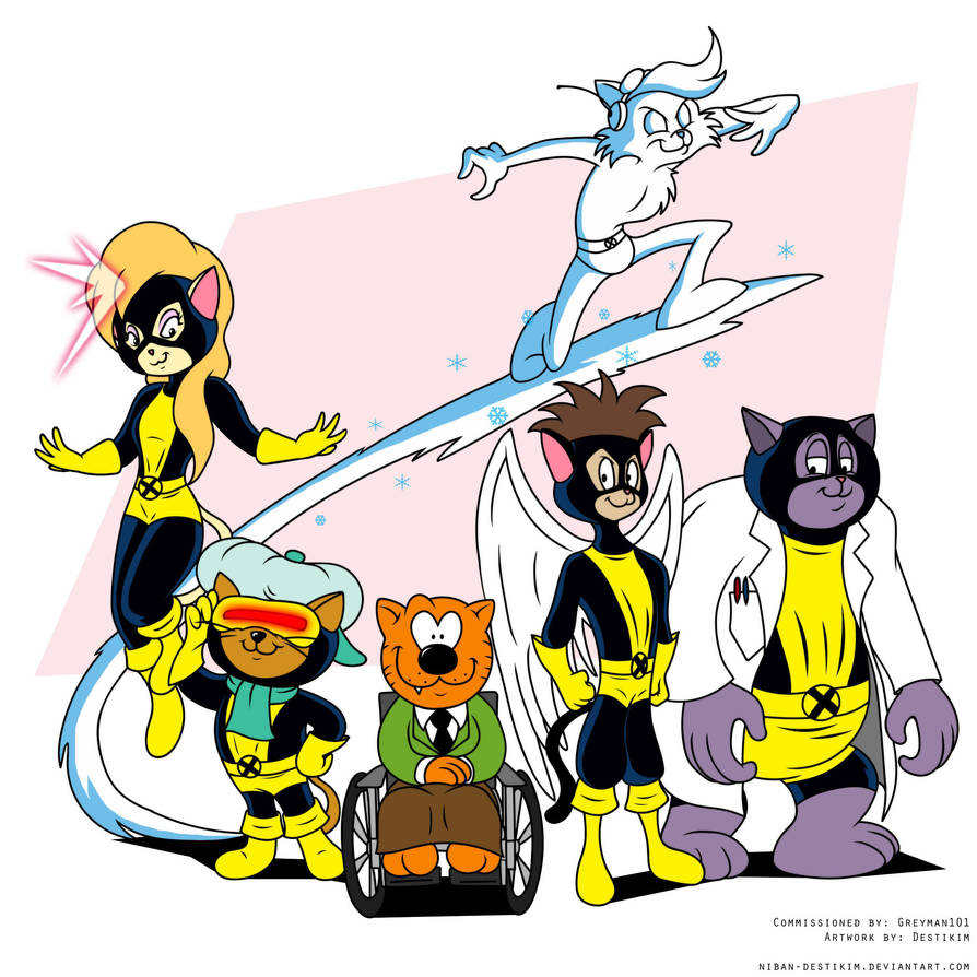 Heathcliff and the Catillac Cats as original X-Men by Greyman101 on ...