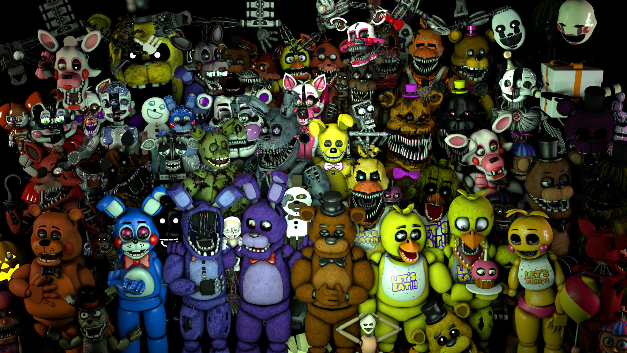 (Old_SFM) FNaF Mega Poster 2.0 by PixelKirby340 on DeviantArt