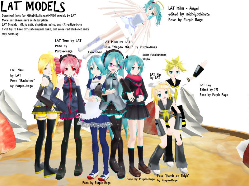 MMD: LAT Models DL by Purple-Rage on DeviantArt