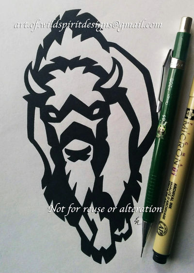 American Bison Tribal Design by WildSpiritWolf on DeviantArt
