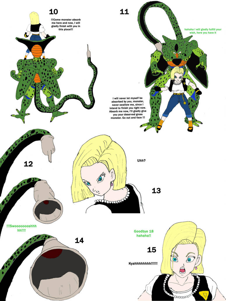 Imperfect Cell Absorbs Android 18 Part 3 by Bartz45 on DeviantArt