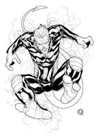 Wolverine Vs Deadpool (commission(inks)) by emmshin on DeviantArt