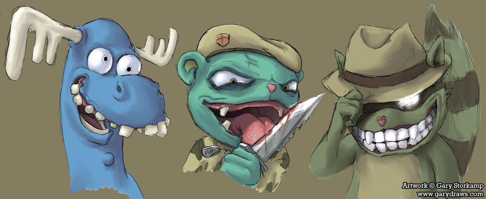 HTF - Lumpy, Flippy, Shifty by GaryStorkamp on DeviantArt