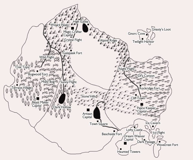 Map of the dragon realms by RubyDragonCat on DeviantArt