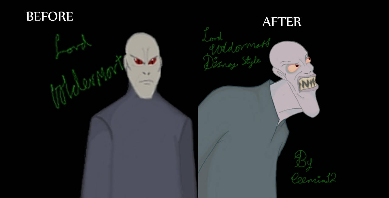 Lord Voldemort before and after by Eeemia12 on DeviantArt