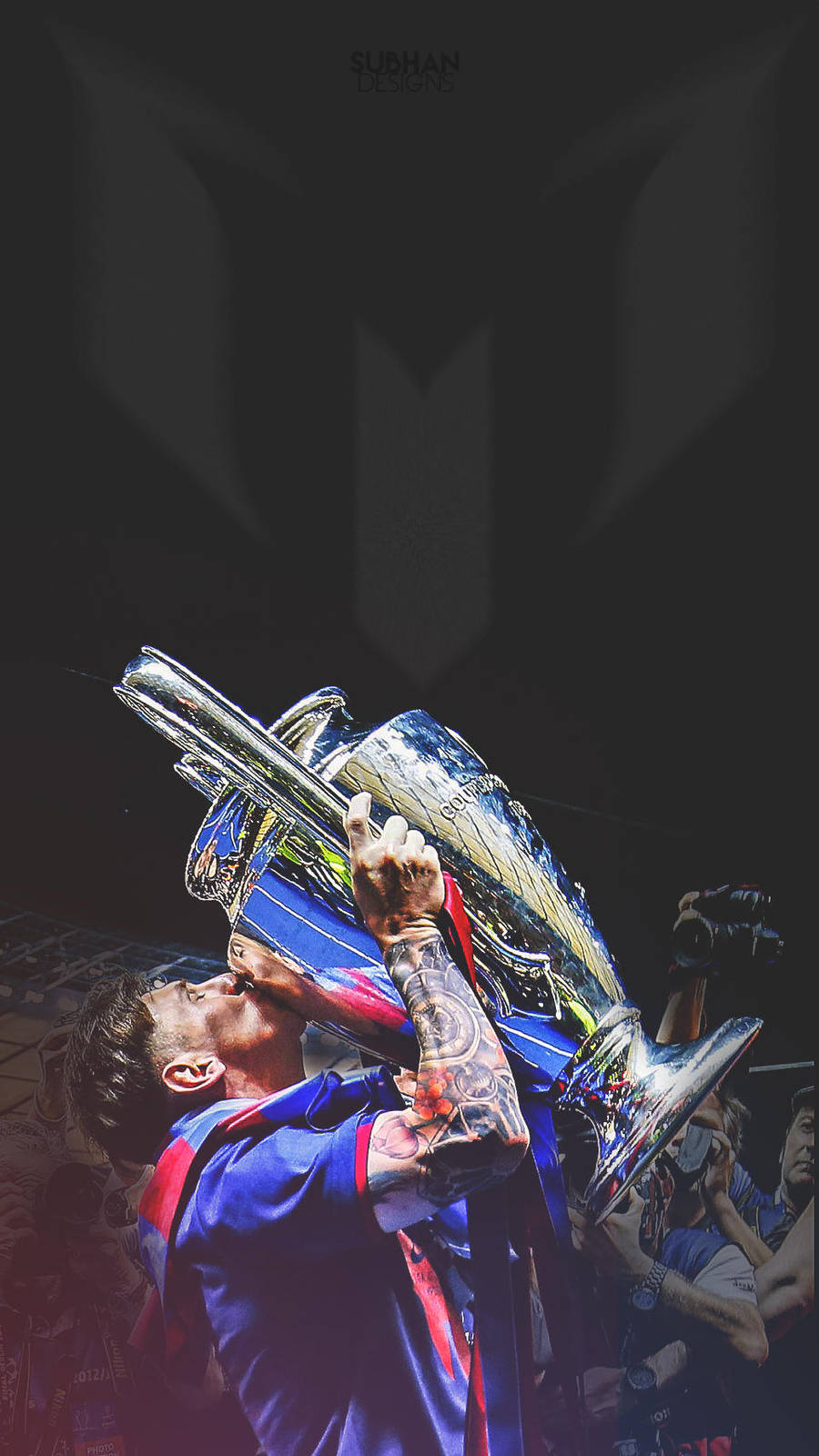 Messi UCL TROPHY 2015 Mobile WALLPAPER By Subhan22 On DeviantArt