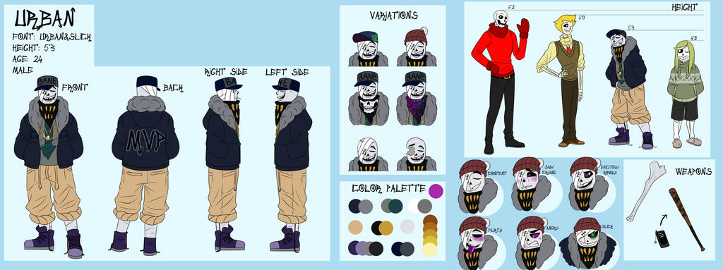 Urban Reference Sheet | Undertale OC by The-NoiseMaker on DeviantArt