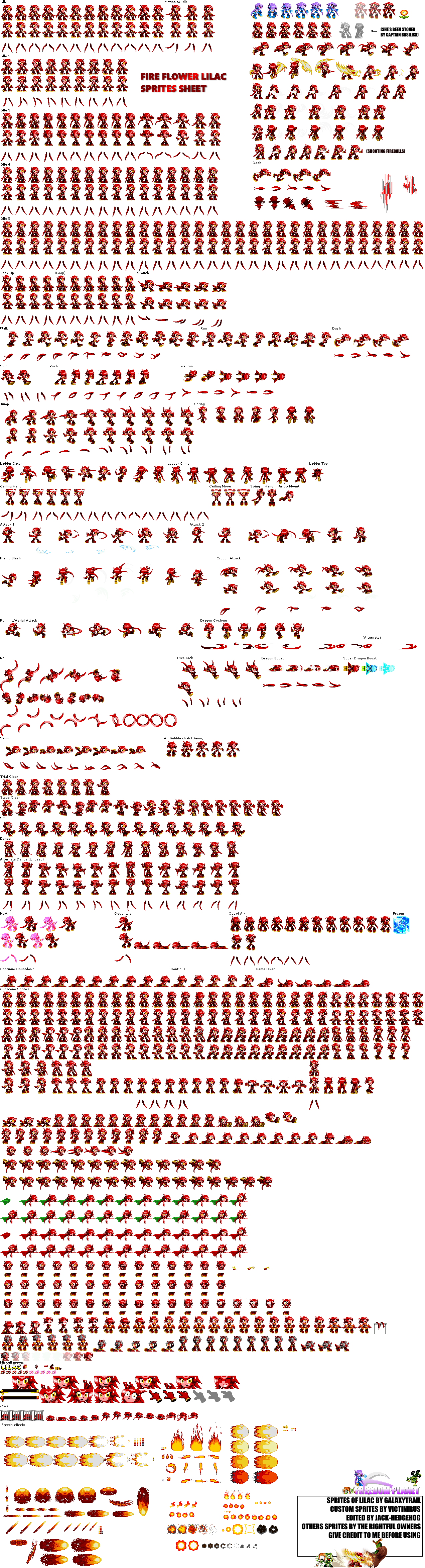 Fire Flower Lilac Sprites Sheet by Jack-Hedgehog on DeviantArt