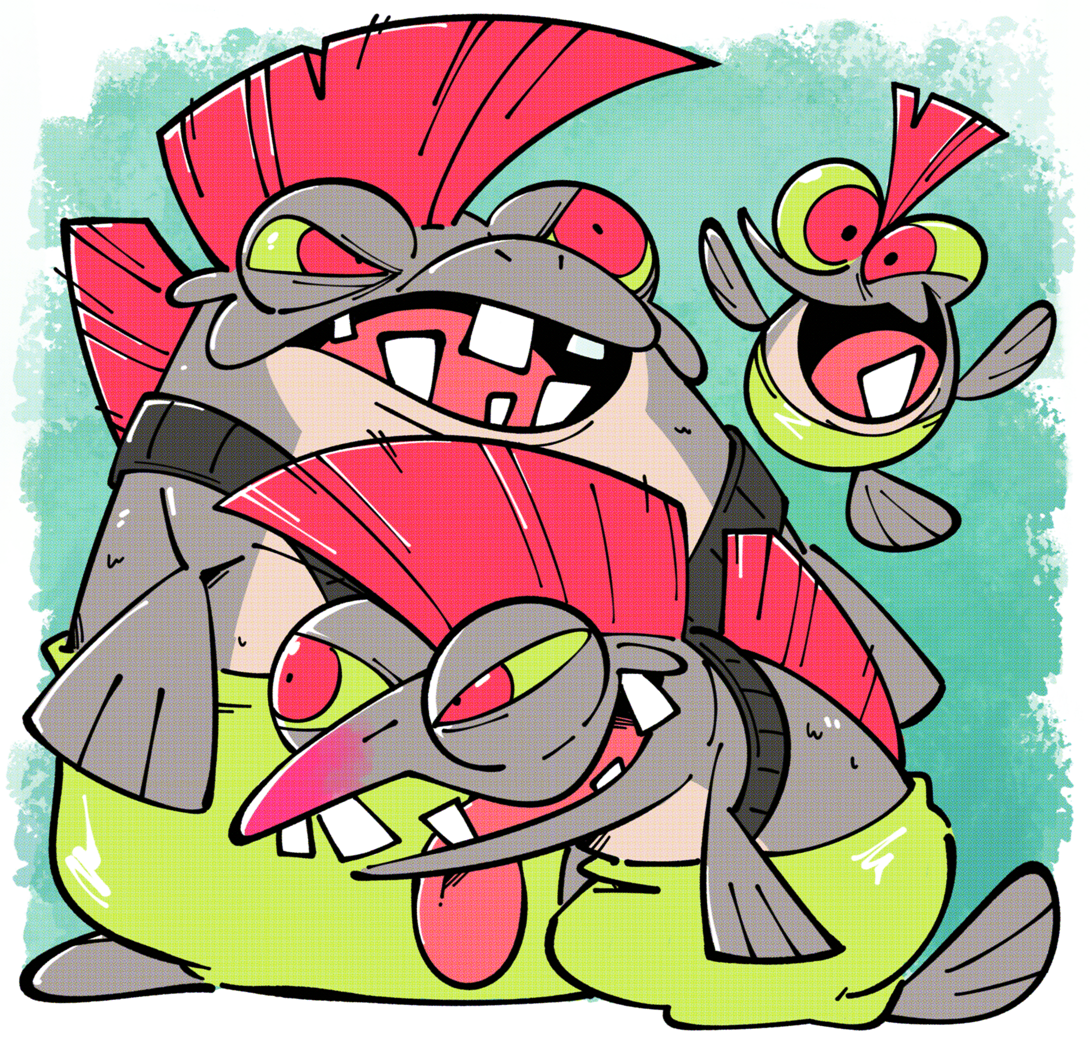 Salmonids by Shenaniganza on DeviantArt