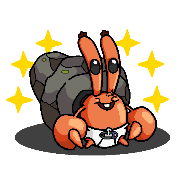 Shiny Dwebble + Baby Mr. Krabs (SpongeBob) by shawarmachine on DeviantArt