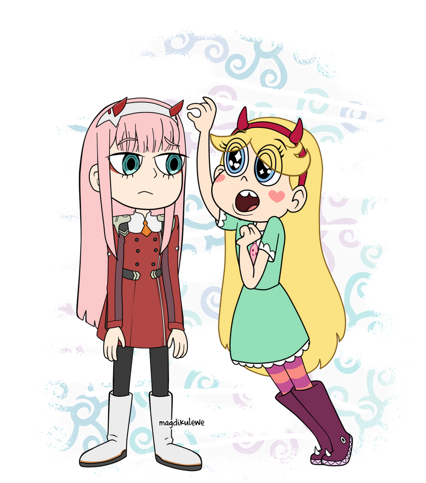 Zero Two y Star Butterfly (Ditf X Svtfoe) by magdikulewe on DeviantArt