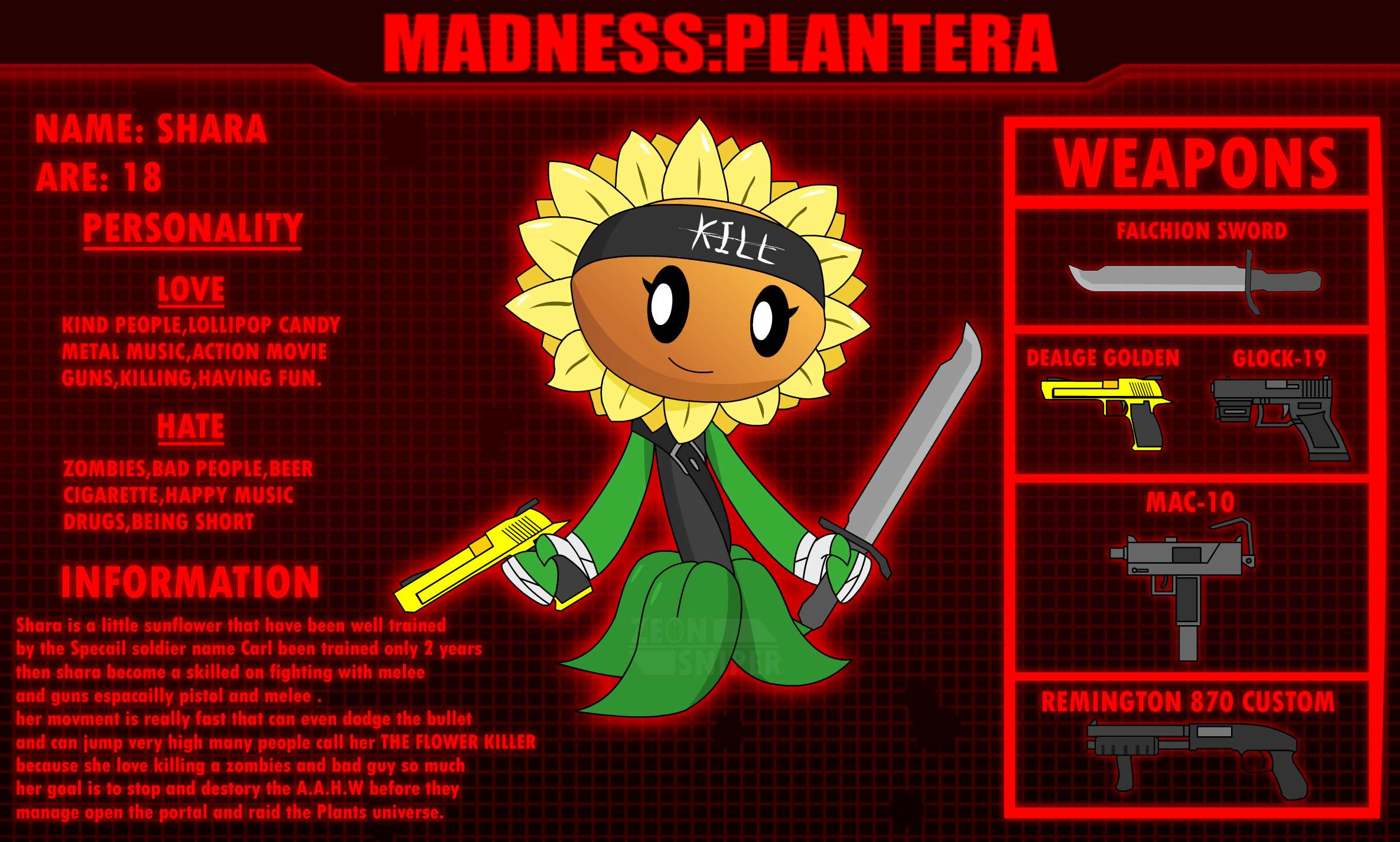 Shara Chracter reference by ZeonSniper on DeviantArt