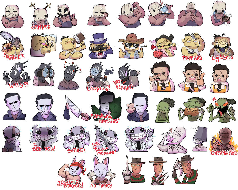 Dead by Daylight: sticker pack by DoctorStrogg on DeviantArt