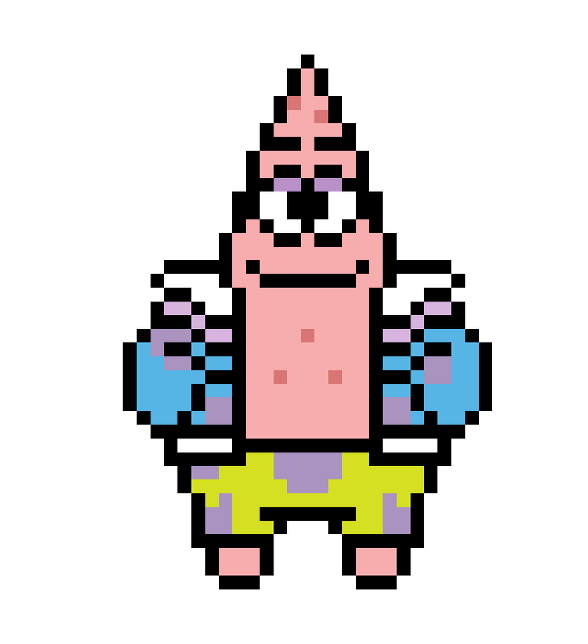 Spongetale Patrick overworld sprite(large) by TJYoshiboy on DeviantArt