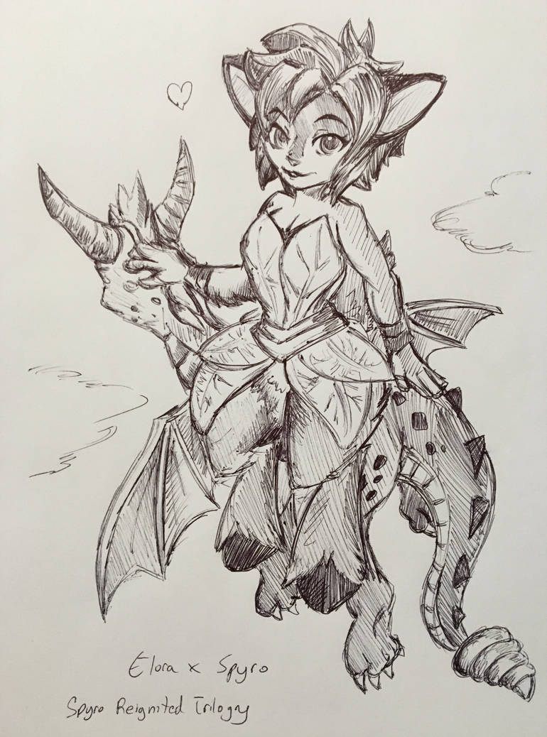 Spyro Reignited Trilogy Elora X Spyro By Pikapika212 On Deviantart