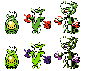 Budew Roselia Roserade GSC Sprites by Axel-Comics on DeviantArt