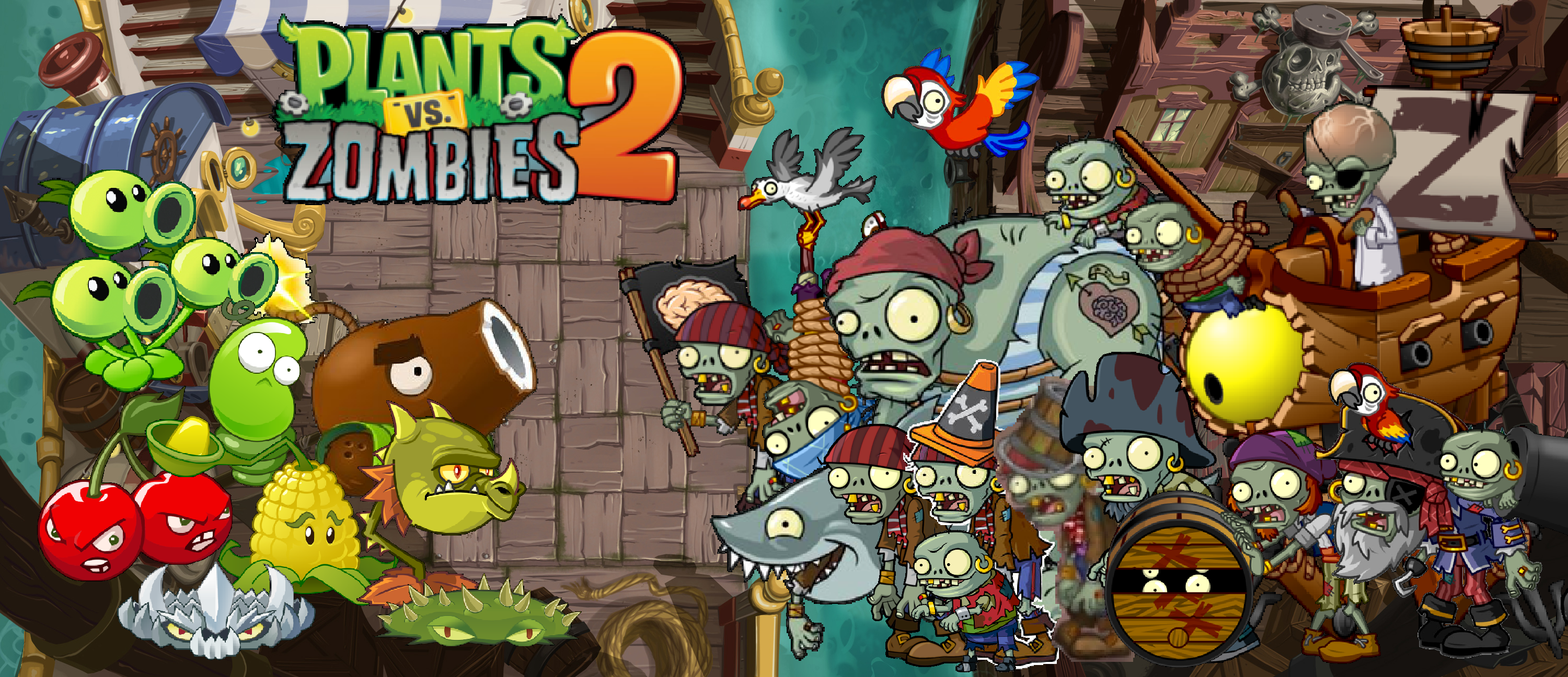 Plants vs Zombies 2 Pirate Seas Wallpaper by PhotographerFerd on DeviantArt