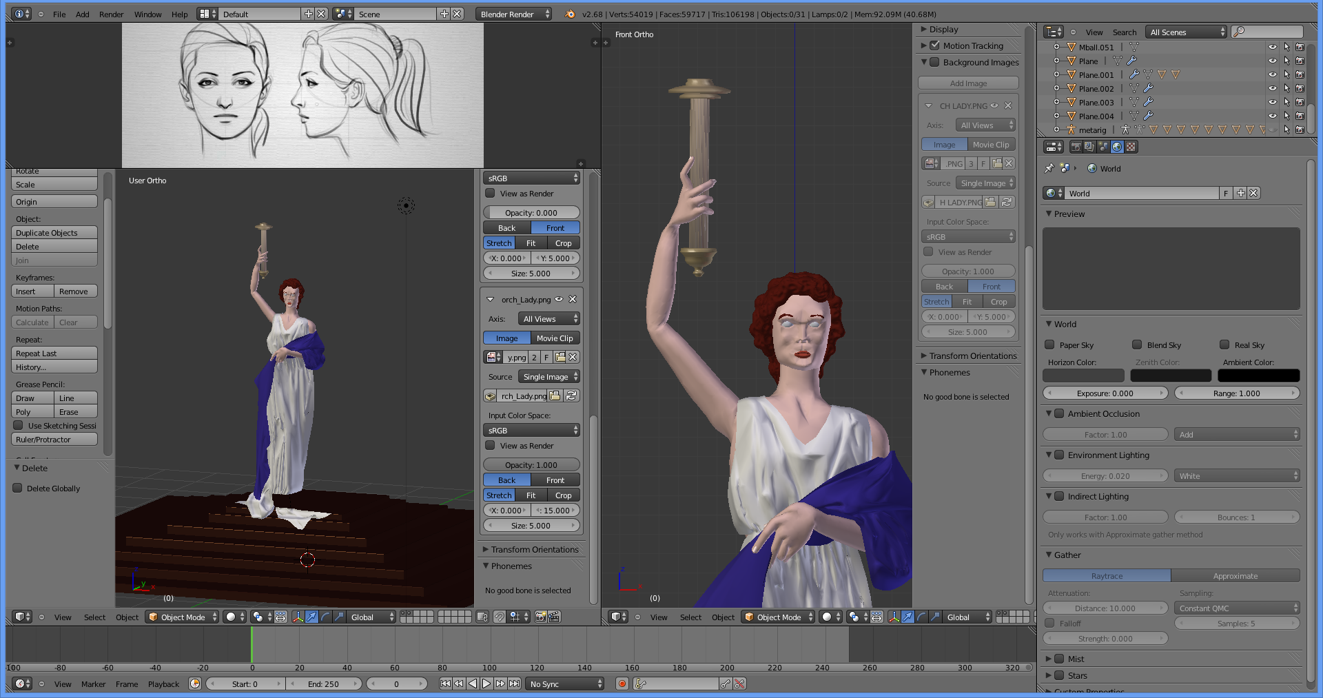 Columbia Torch Lady 3D Model WIP 3 by TPPercival on DeviantArt