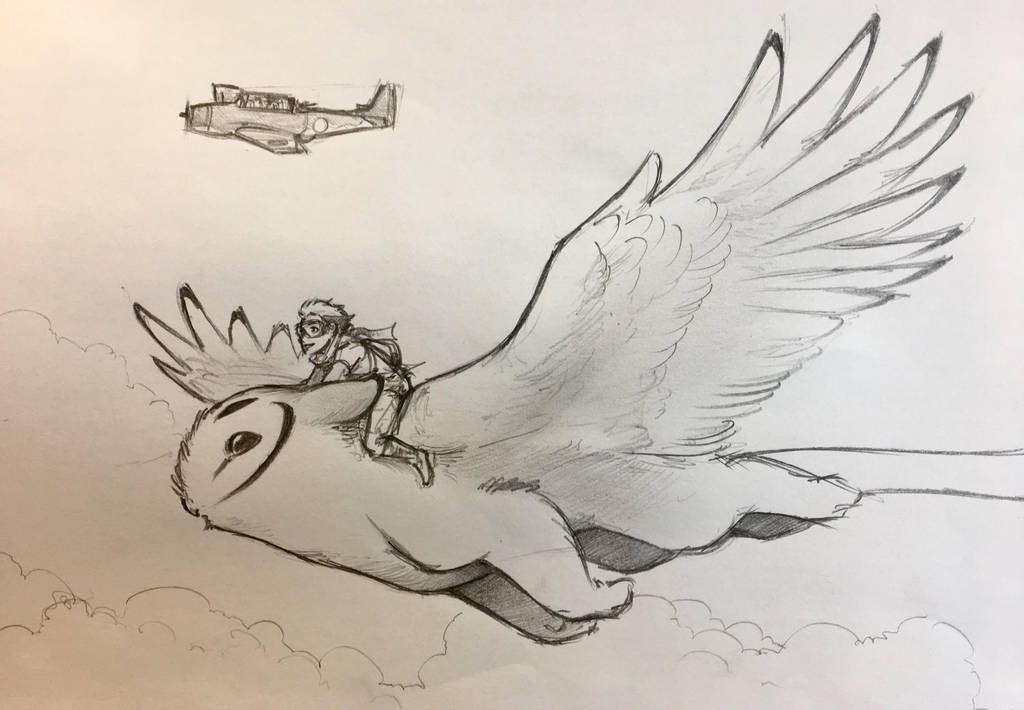 Owl griffin flight by RobtheDoodler on DeviantArt