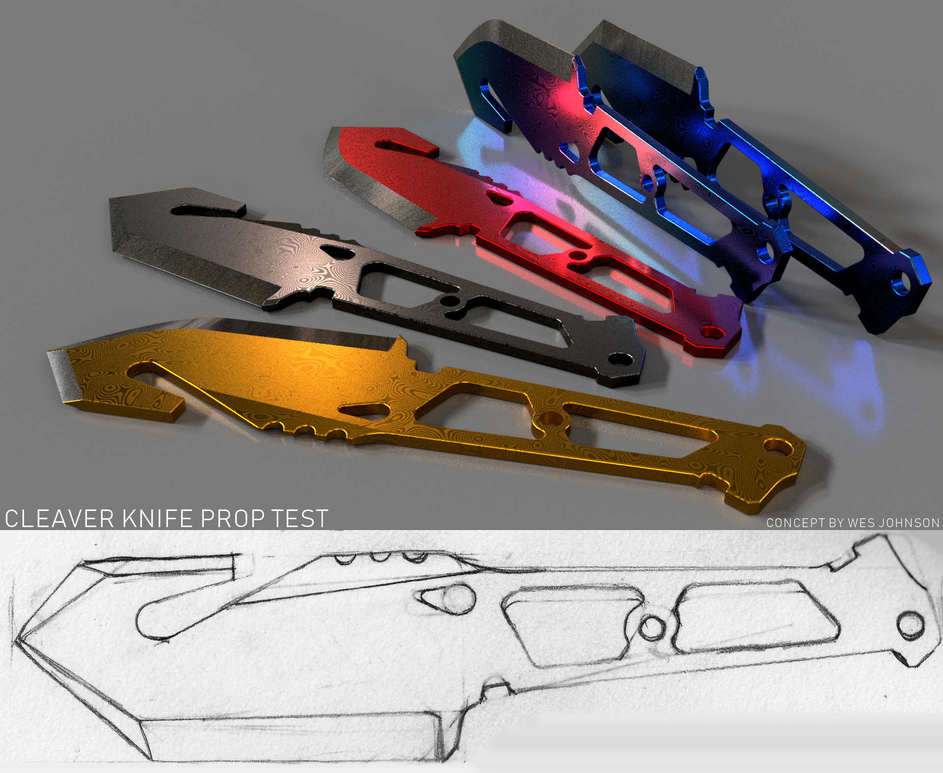 Cleaver Knife Concept *Freebie* by DeRezzurektion on DeviantArt