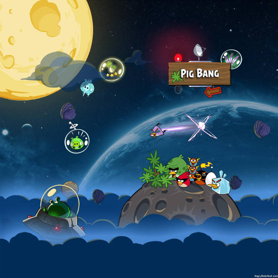 Angry Birds Space Pig Bang iPad Wallpaper by sal9 on DeviantArt
