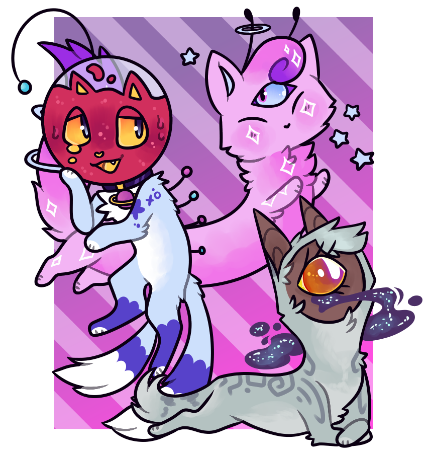 Alien Cats Unite!! by Exxvus on DeviantArt