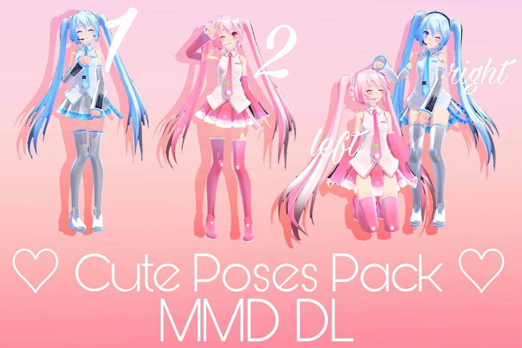 MMD Cute Poses Pack by crybabykathi on DeviantArt