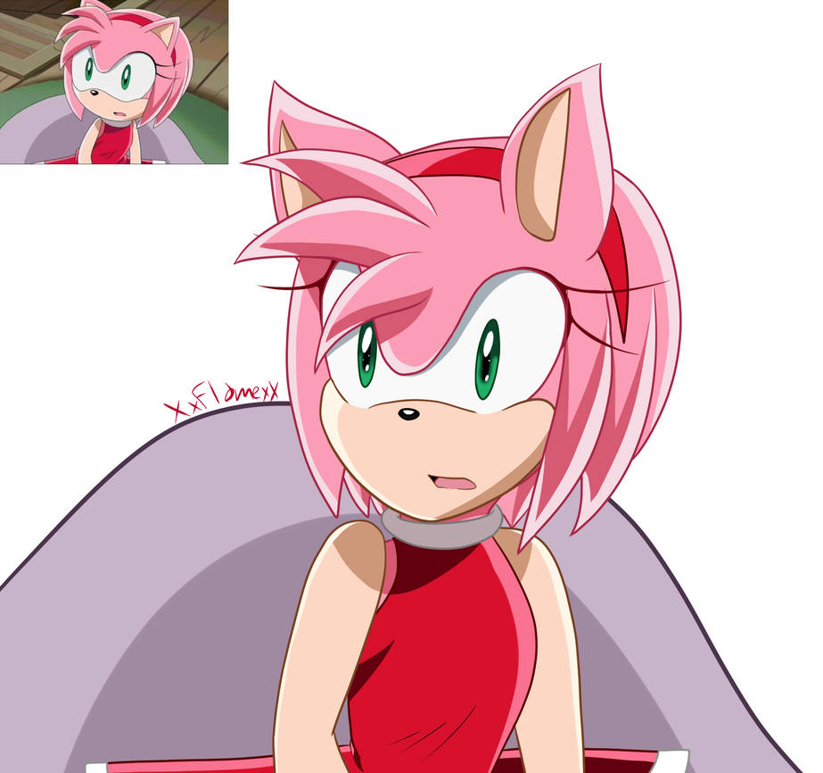 Amy Sonic X Redraw By Flamethehedgehog2345 On Deviantart