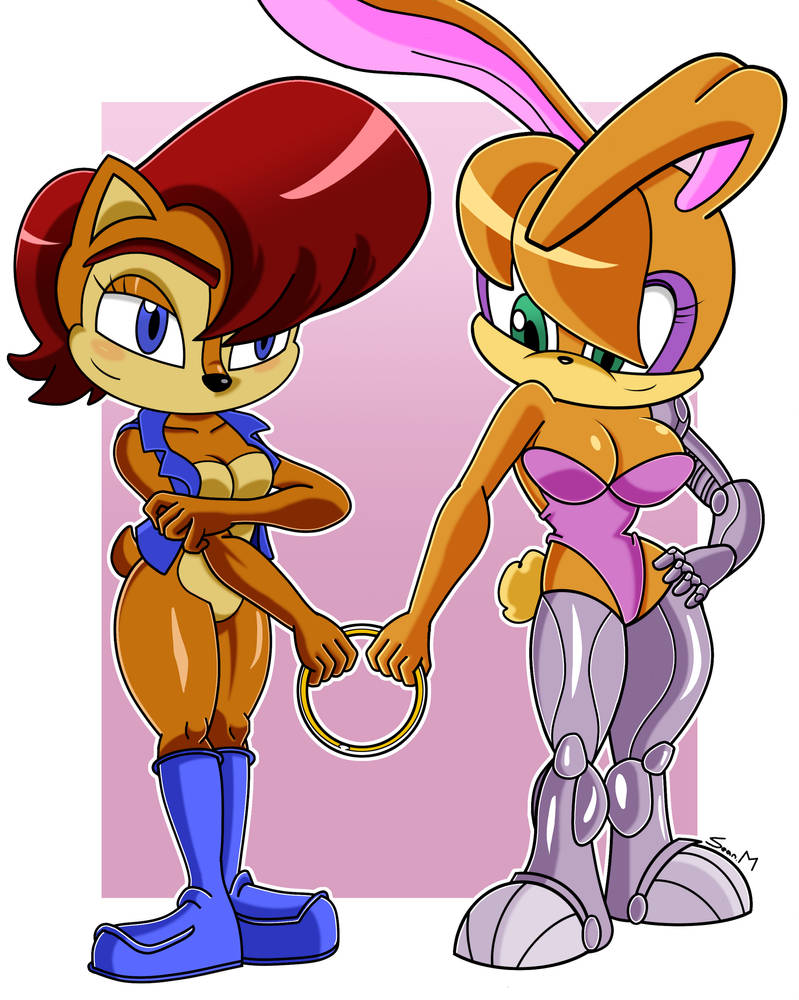 Sally and Bunnie by MobianMonster on DeviantArt