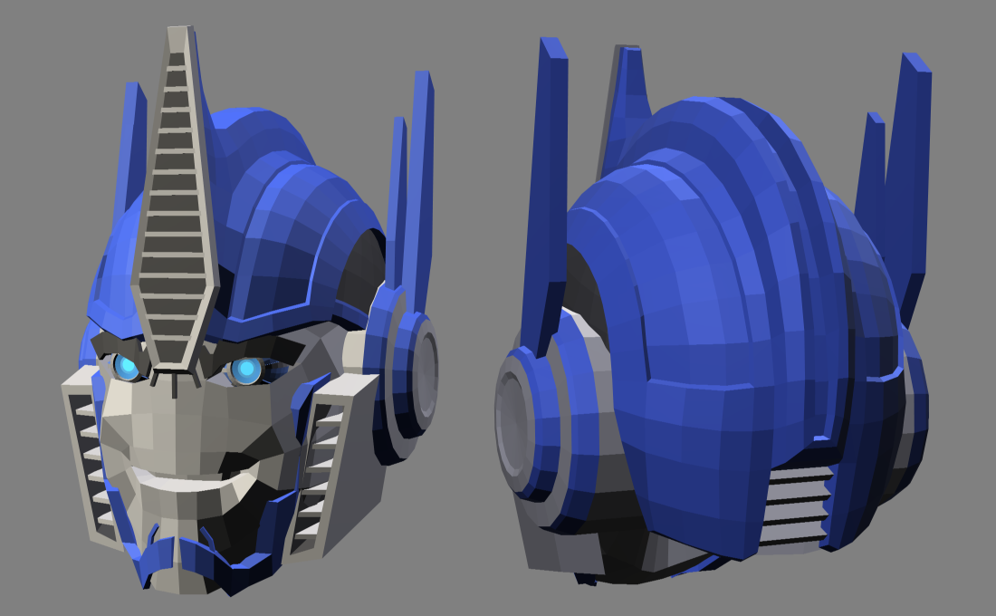 3D TFP Optimus Prime head - complete by RazzieMbessai on DeviantArt