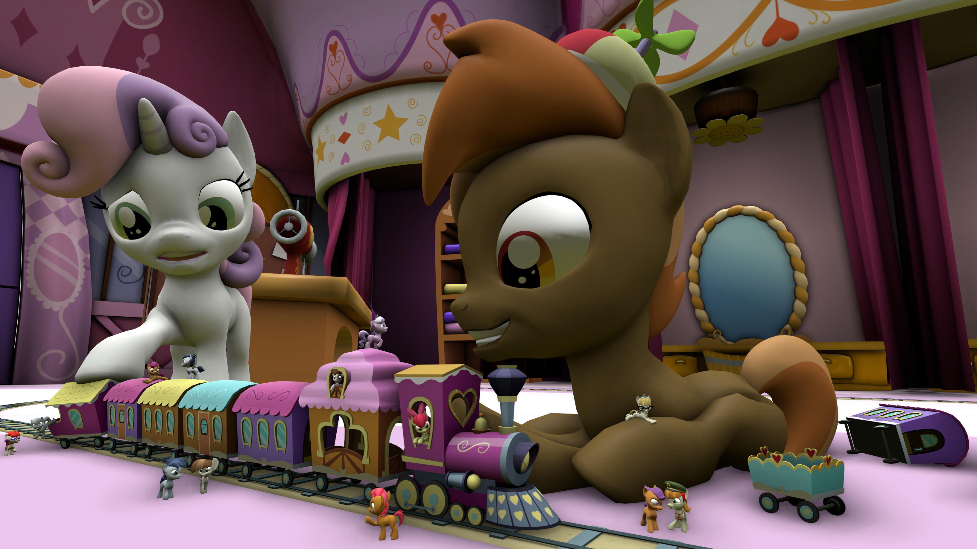 Sweetie Belle and Button Mash Playtime by jeroen01 on DeviantArt