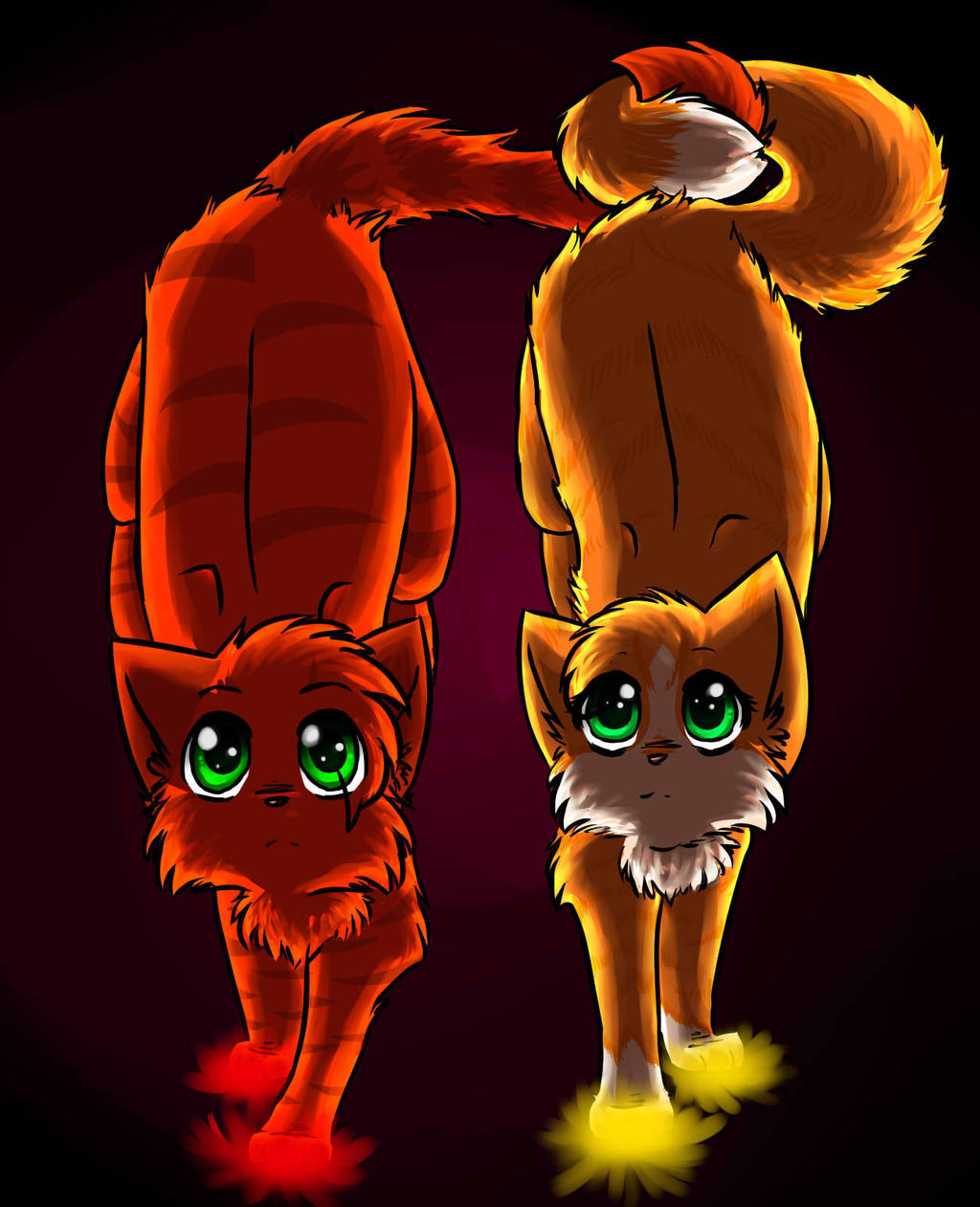 Firestar And Sandstorm by fuzzyfire932 on DeviantArt