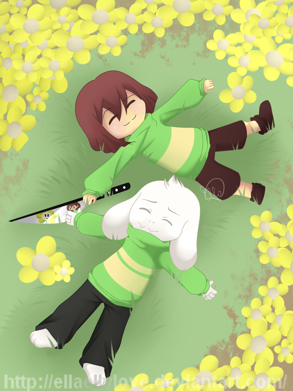 Chara and Asriel by EllaEllyLove on DeviantArt Chara and Asriel by EllaEllyLove on DeviantArt