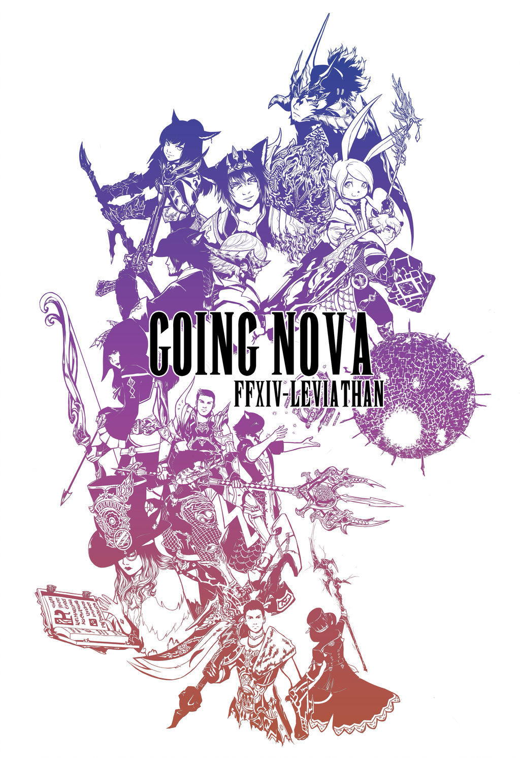 (Commission) Final Fantasy XIV logo by ShiNaa on DeviantArt