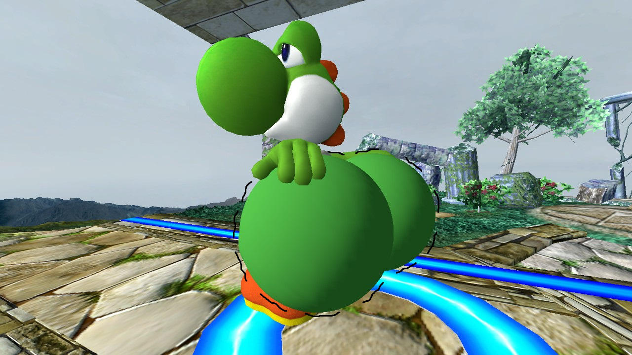 Yoshi butt inflation by legoben2 on DeviantArt