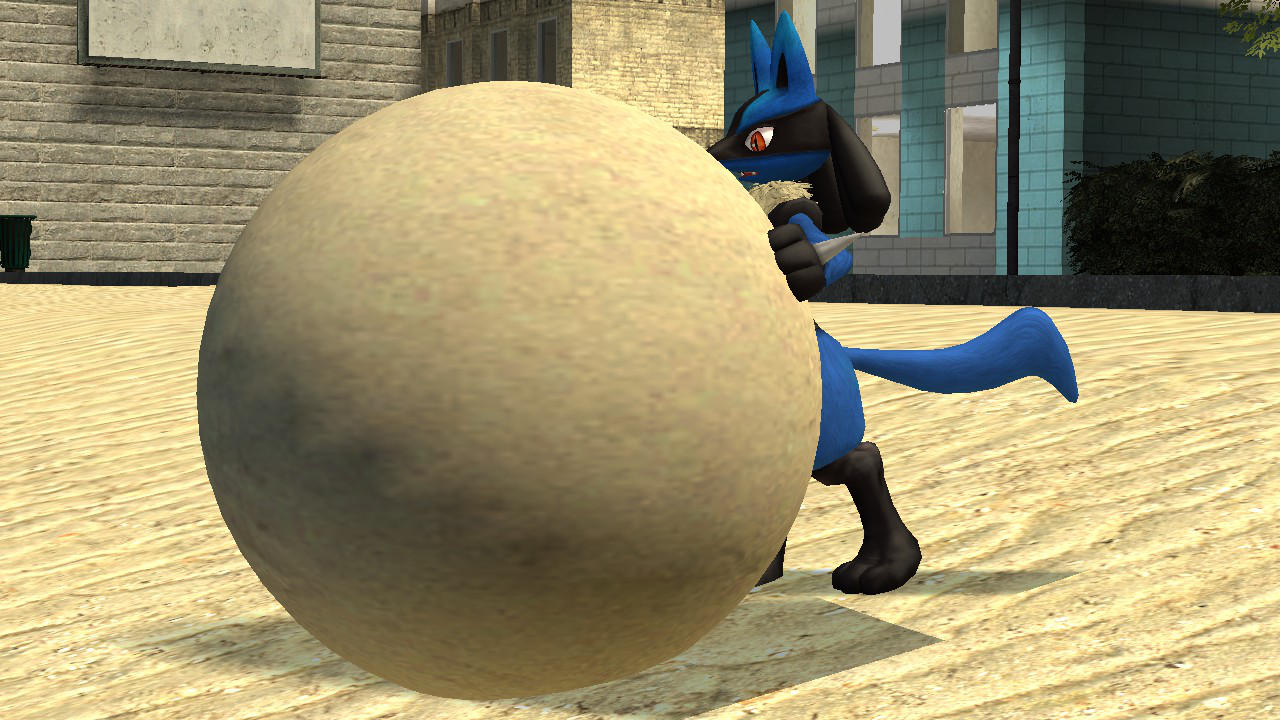 Lucario big belly by legoben2 on DeviantArt