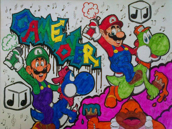 Super Mario Bros. Graffiti by WaldenBJayWiiGEE93 on DeviantArt