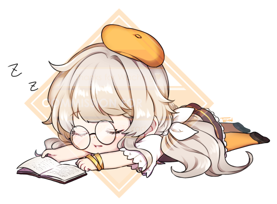 [Close] Sleeping Chibi Commission by Teirads on DeviantArt