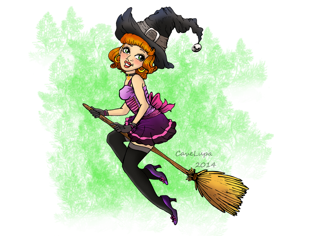 Witch Pin Up By Cavelupa On Deviantart