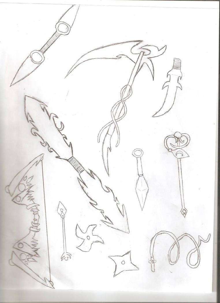 Bunch Of Anime Weapons By Xsakuraxanimexgurlx On Deviantart