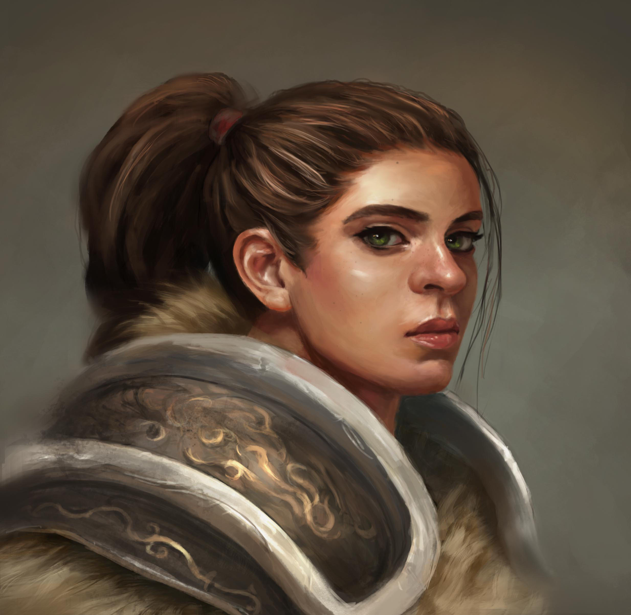 Female Dwarf Warrior by Pedro Lourenço : r/ReasonableFantasy